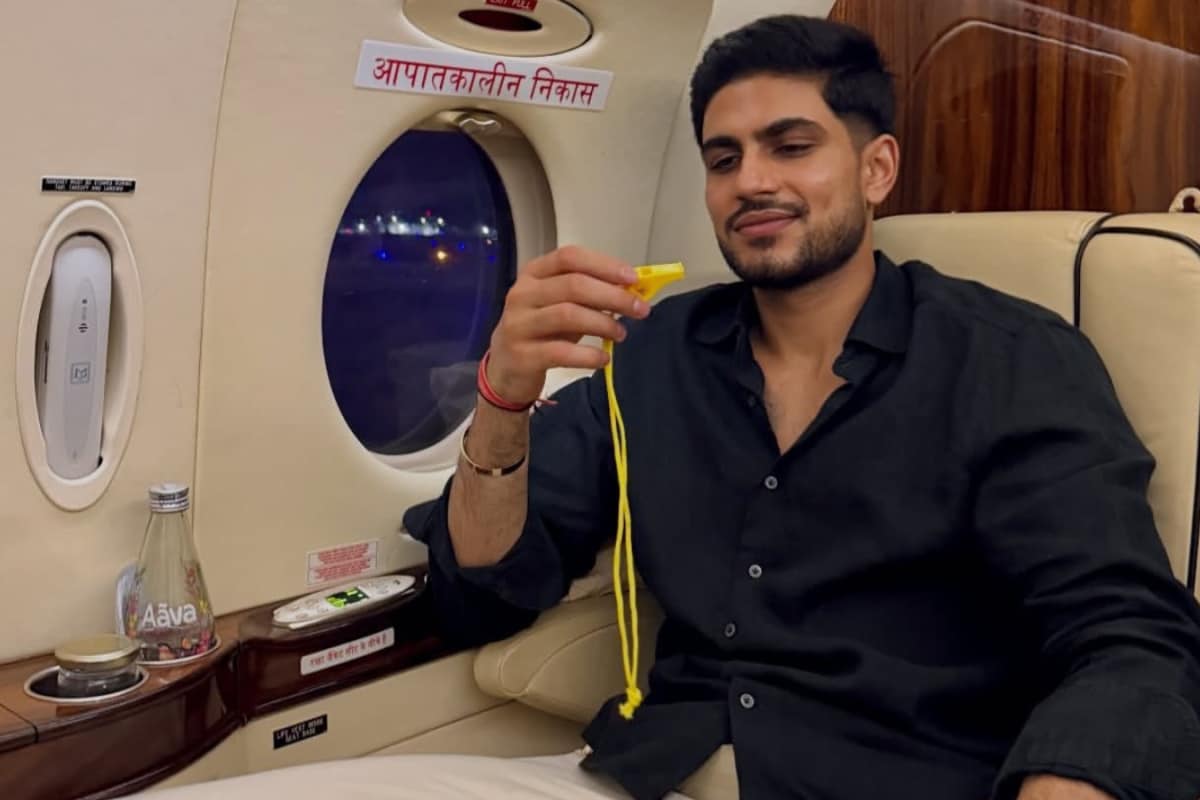 Shubman Gill trolls CSK after Gujarat's win, poses with yellow whistle ...