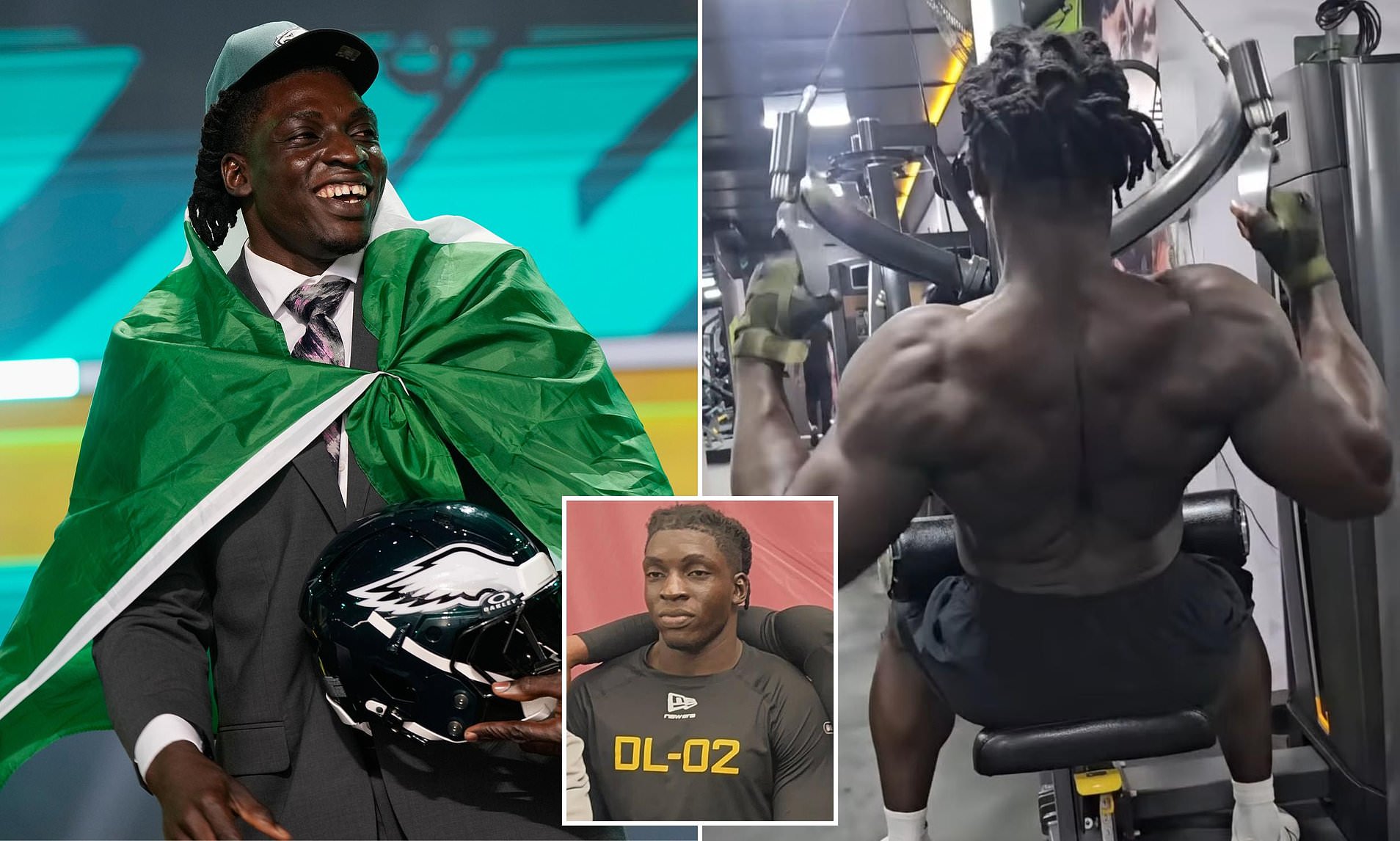 Eagles pick astonishing 6-foot-4, 306-pound NFL draft athlete who has ...