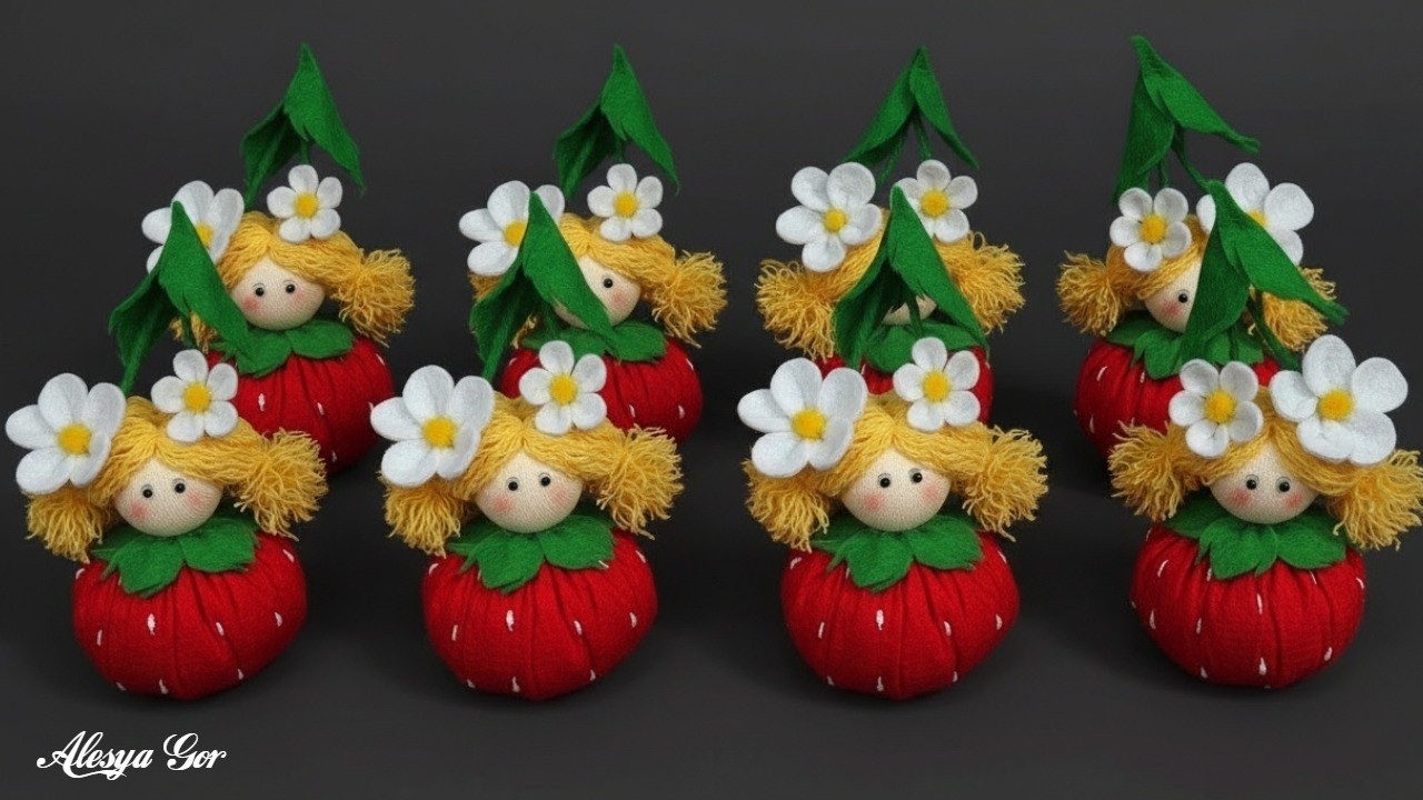 Genius idea! Anyone can make this cute doll using just felt! (1080p ...