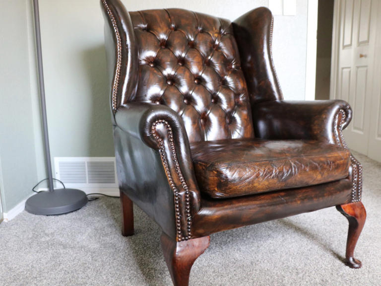 I brought an old leather chair back to life using these products and ...