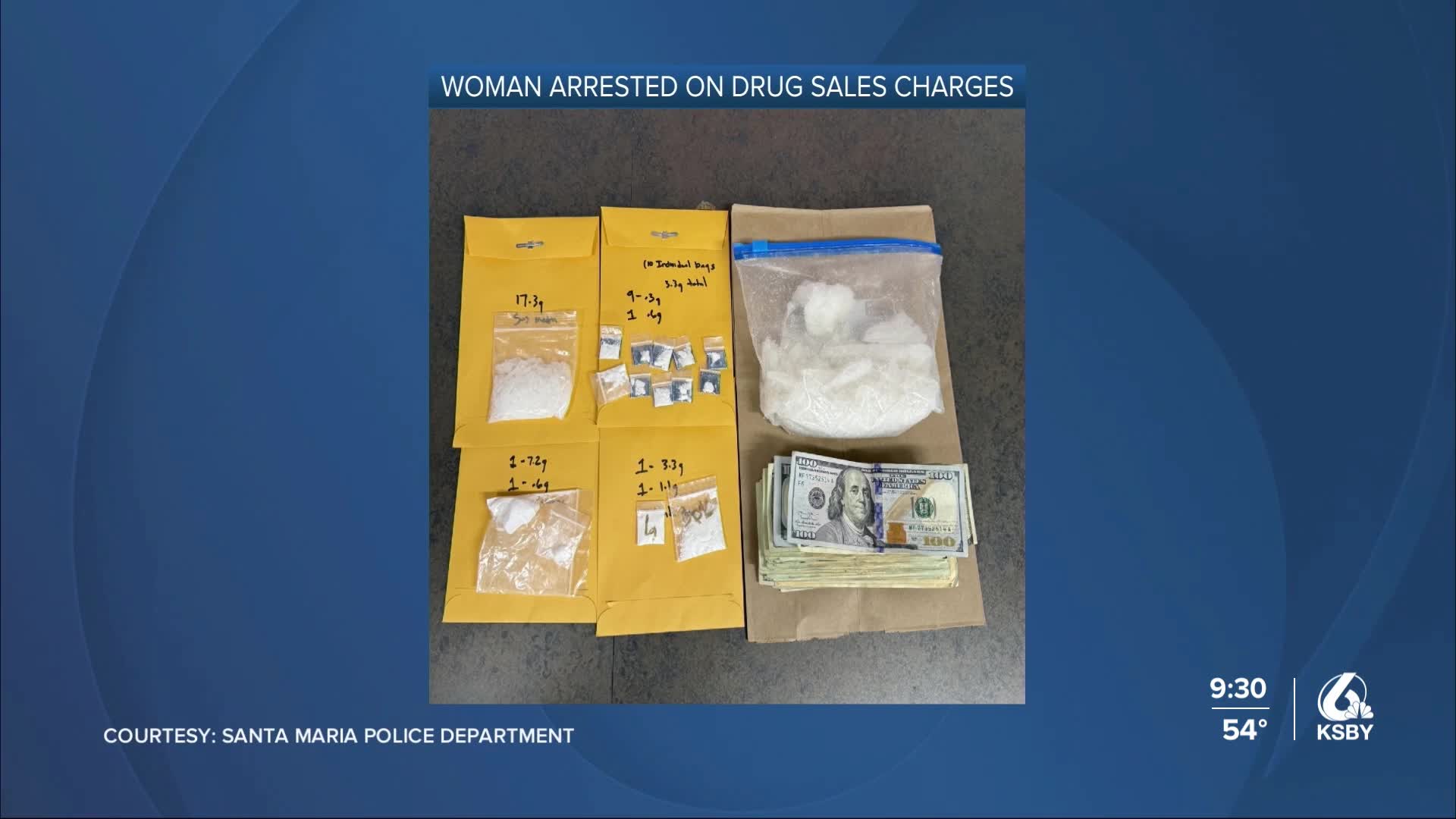 Woman arrested on drug sales charges in Santa Maria