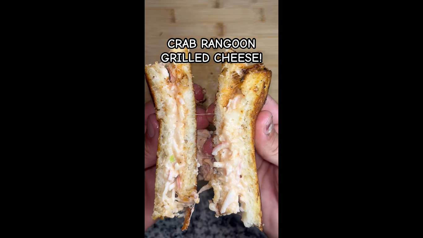 Crab rangoon grilled cheese melt 🧀🦀🔥 Riley’s stupid recipes goes crazy ...
