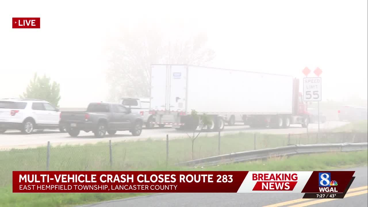 Multi-vehicle crash causes standstill traffic on Route 283