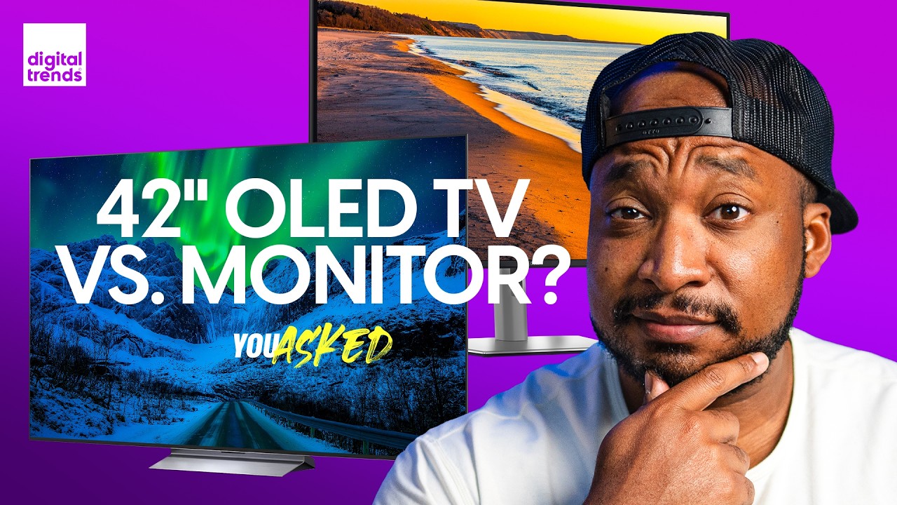 Compare compact forty-two inch OLED screens against desktop monitors