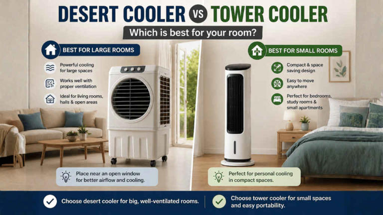 Desert cooler vs tower cooler: Which one offers better cooling, takes ...