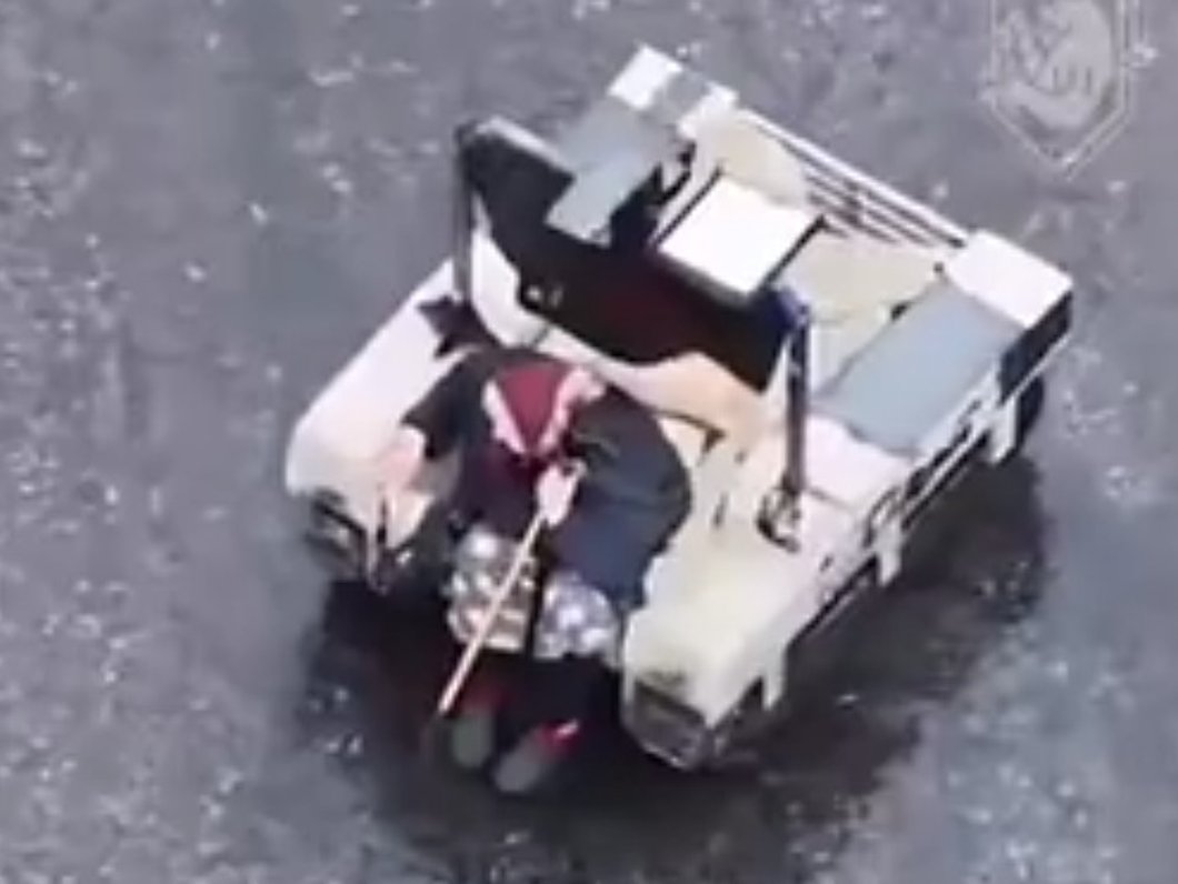 Remote-controlled robot evacuates elderly woman after bomb attack