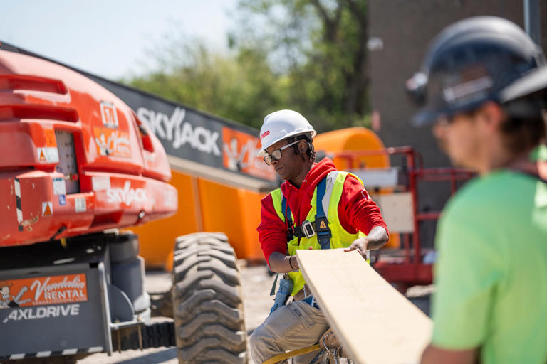 Columbus teen helps build community center, construction career