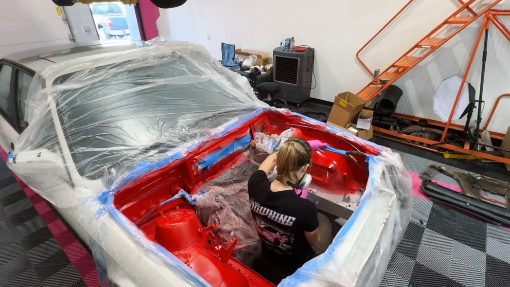 Painting a classic BMW engine bay for the first time