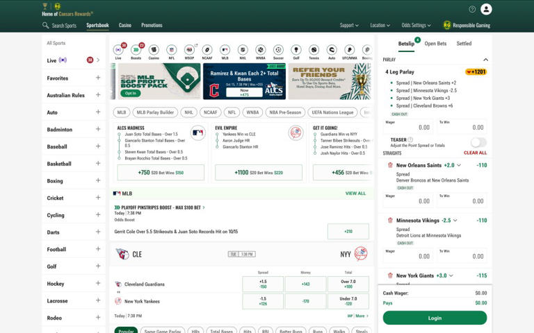 Caesars Sportsbook promo code: POSTBETDYW | May 2026