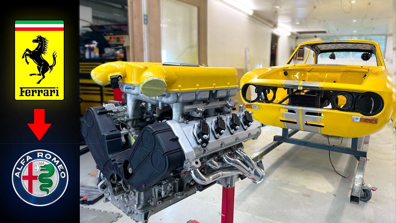 Watch what happened when I put a Ferrari engine in my Alfa Romeo