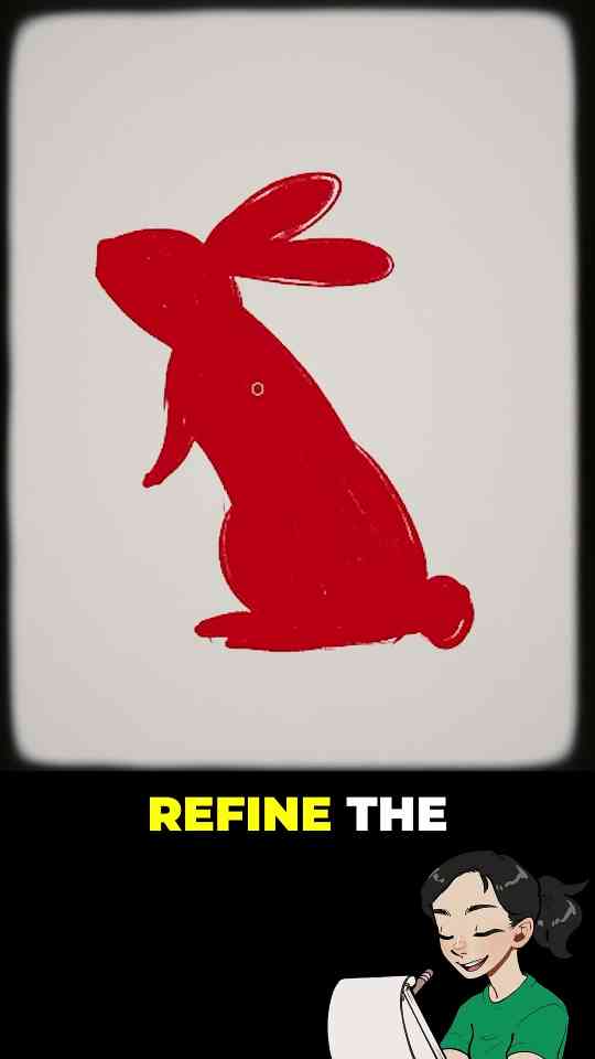 Draw a cute rabbit inspired by zodiac