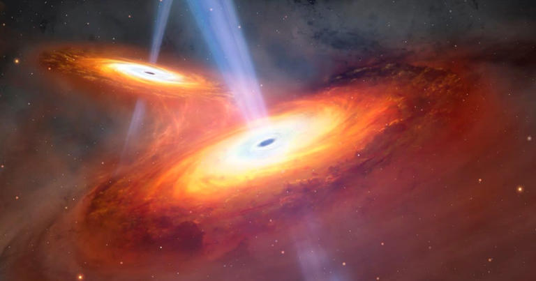 Rare twin quasars caught merging in early universe—they are connected ...