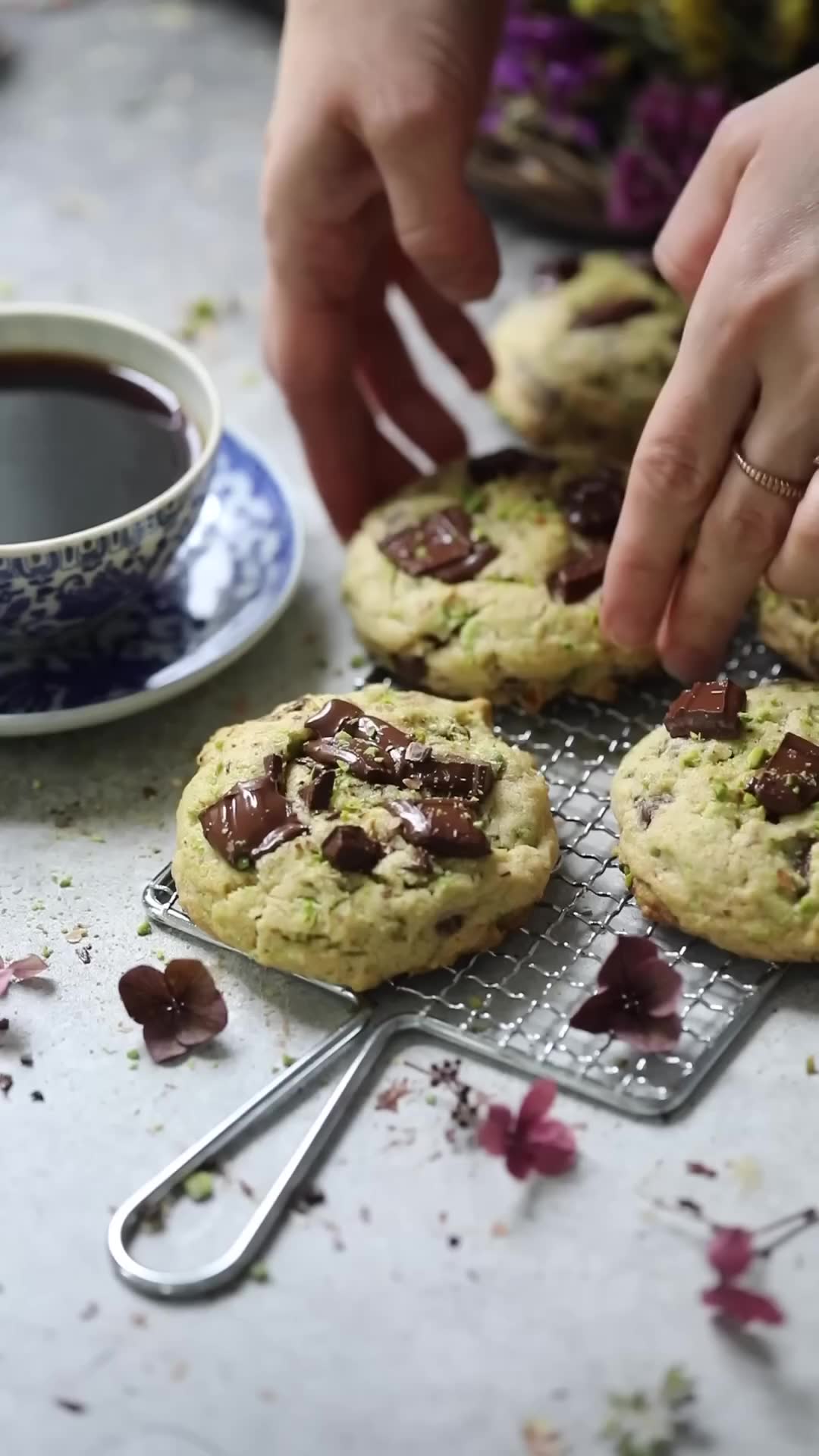 Viral chocolate trend alongside classic nut cookies