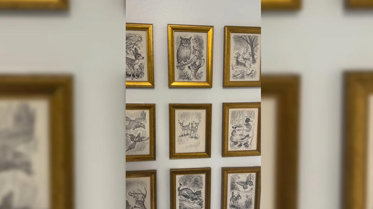 Turn old children's books into a stunning vintage gallery wall