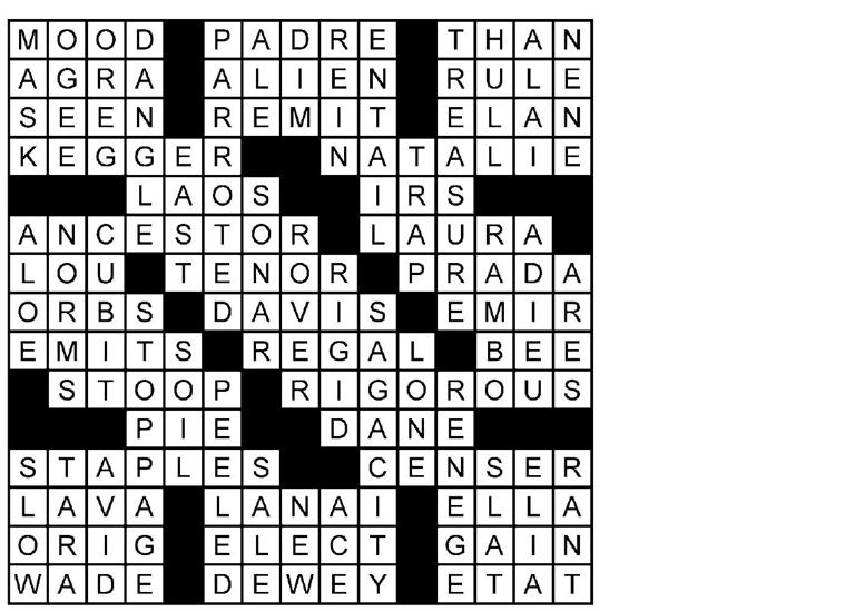 Puzzle solutions for Monday, Apr. 27, 2026