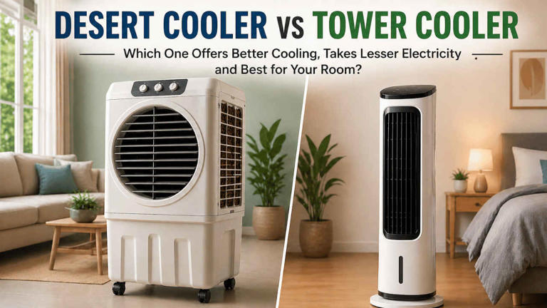 Desert cooler vs tower cooler: Which one offers better cooling, takes ...