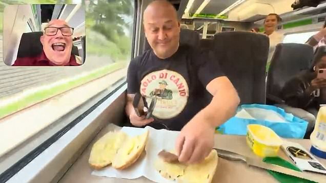 Football fans cook steaks on train using hair straighteners
