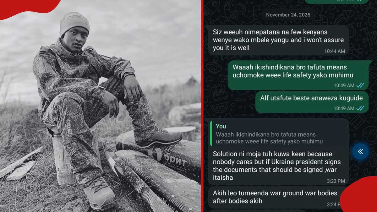 Eric Mwangi: Family of young Kenyan killed in Ukraine shares last ...