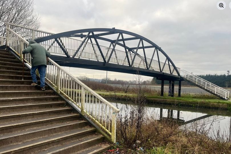 Update on 'propped' canal bridge used by thousands of Wigan Athletic ...