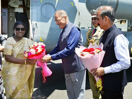 President Murmu arrives in Shimla for six-day visit to Himachal