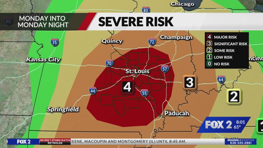 List: School dismissals ahead of severe storms Monday