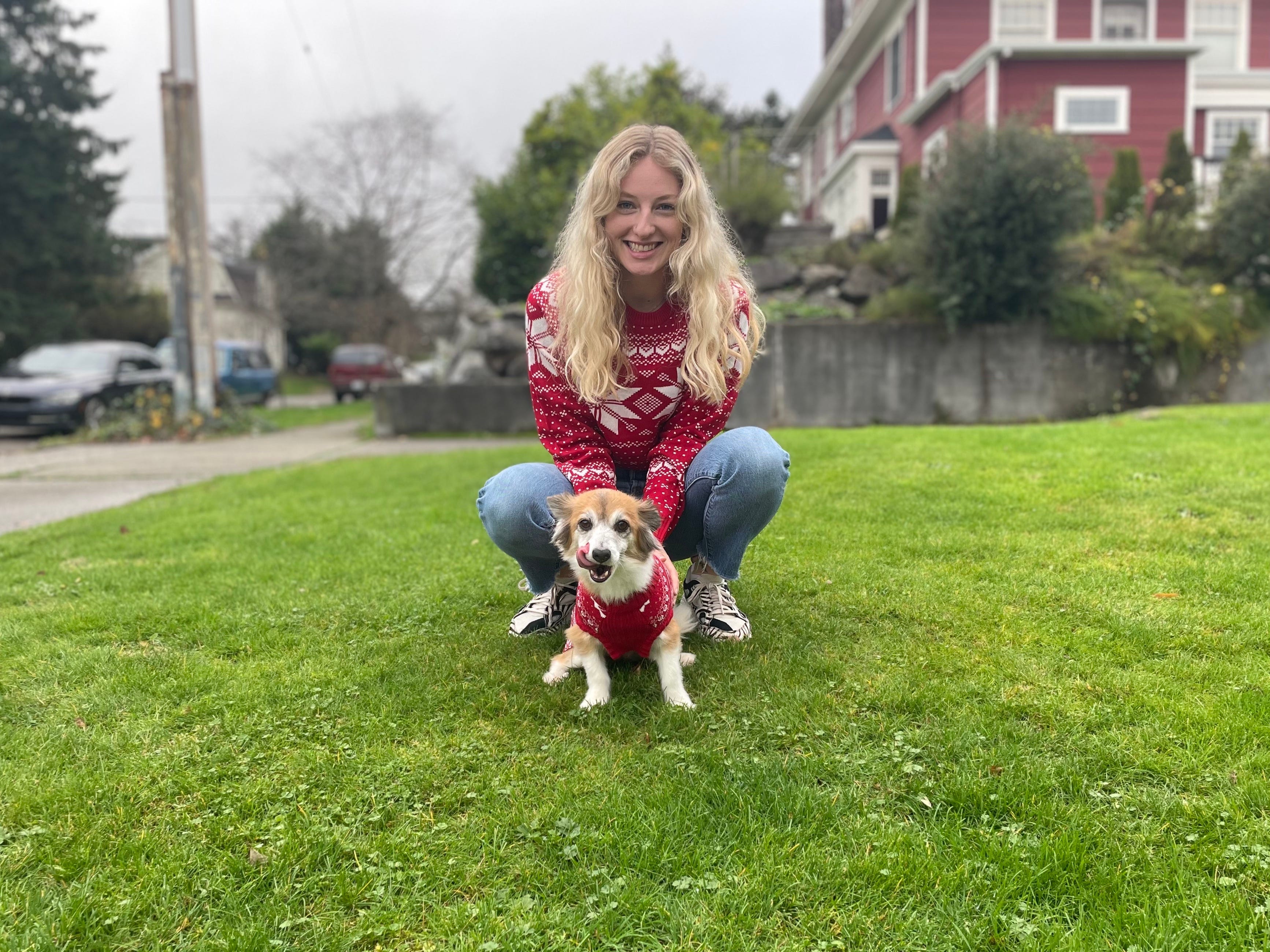 I bought matching holiday sweaters for me and my dog — it's my best ...