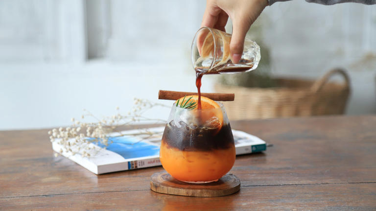 Forget milk and make your next iced coffee with orange juice