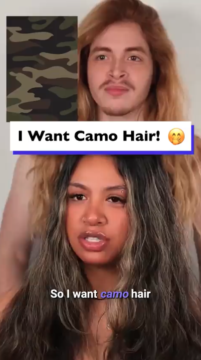 I want camo hair! 🤭
