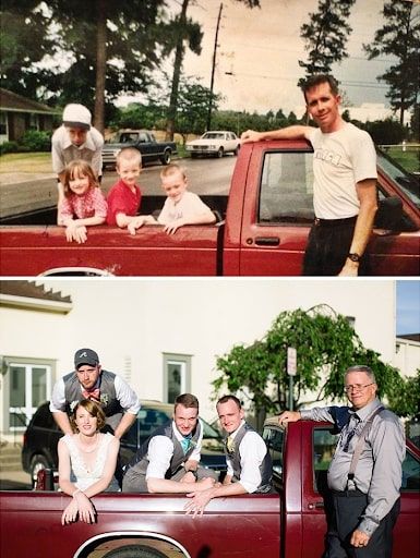 Then vs. now: 40+ families recreate their wholesome childhood photos