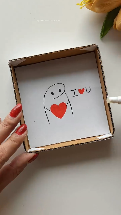 DIY personalized heart light box romantic handmade room decor