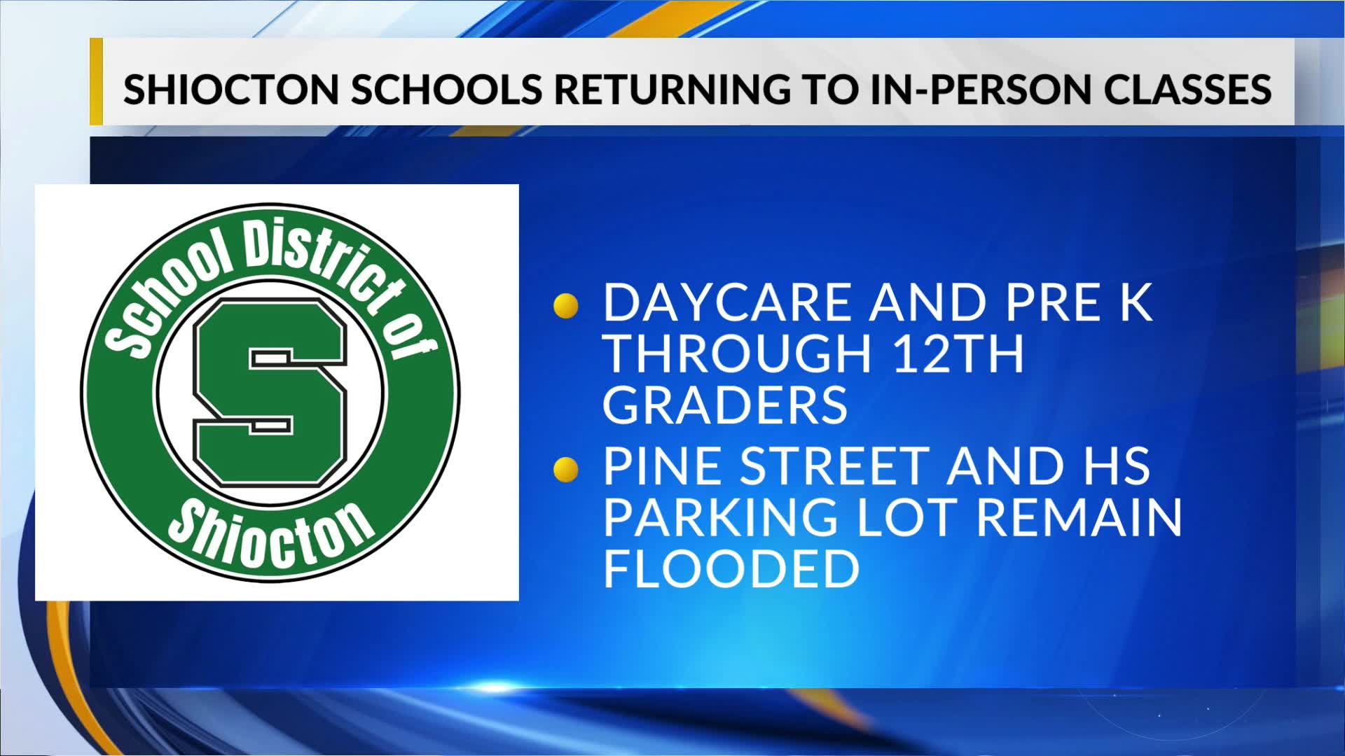 Shiocton schools return to in-person classes following historic flooding