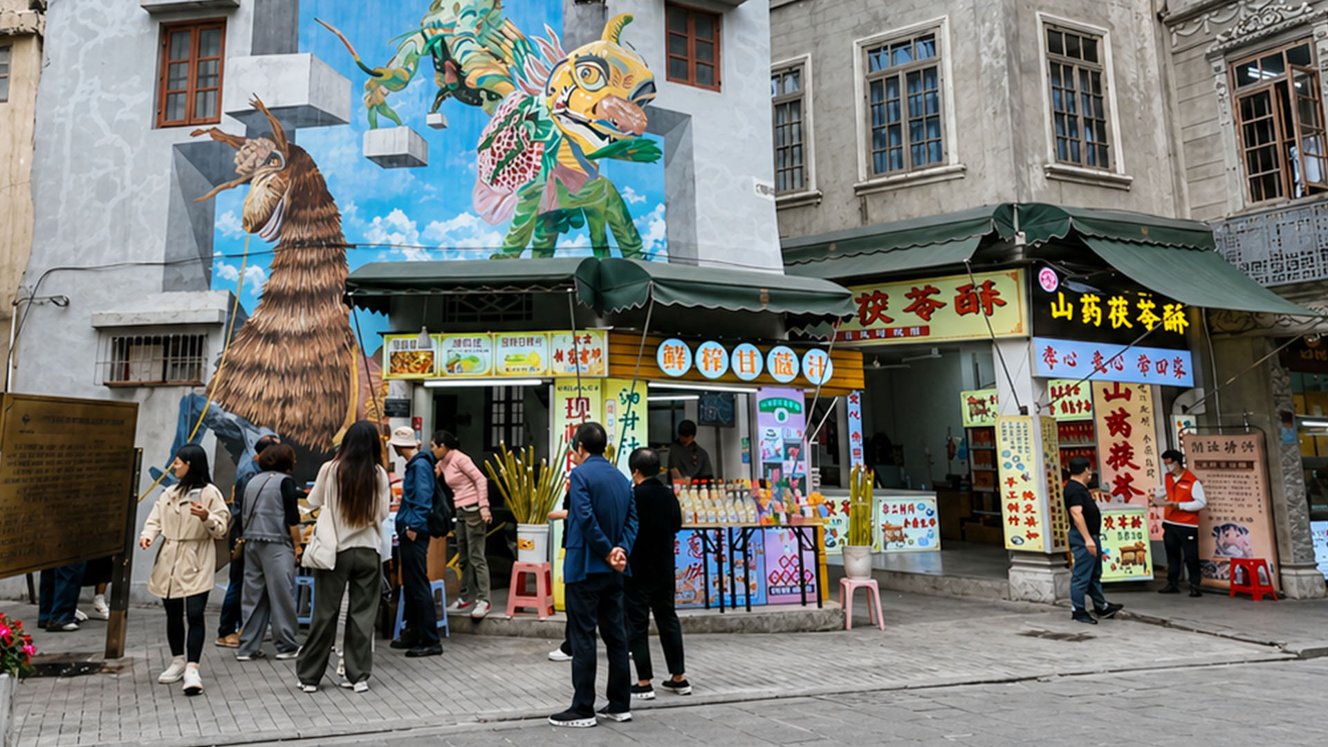 Hidden in China a colorful street with creative art and local drinks