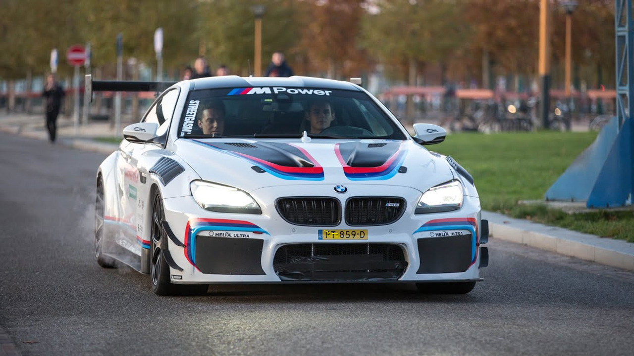Wild track BMW M6 GT3 showing off powerful side exhausts
