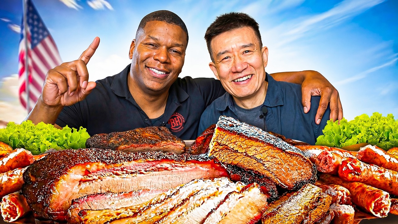 Asian dad tries Texas BBQ for the first time