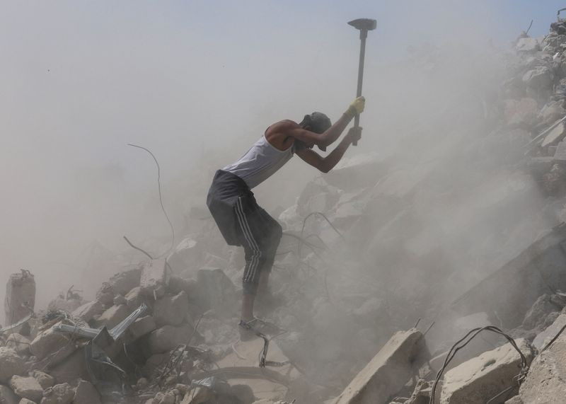 Palestinians use Gaza rubble to restore streets as US rebuilding plan ...