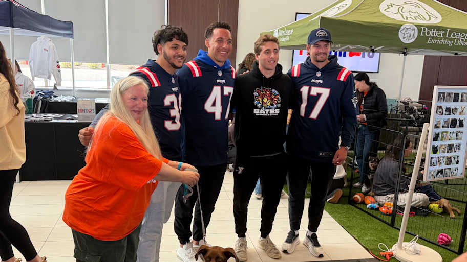 Current, former Patriots celebrate 'important' dog adoption event