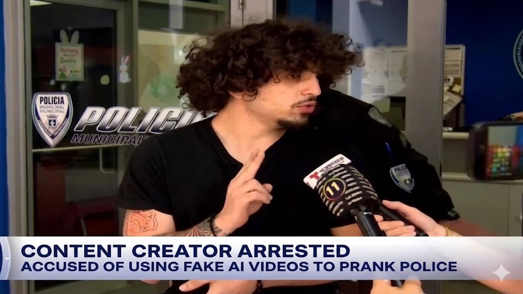 He showed cops a fake video... then got arrested