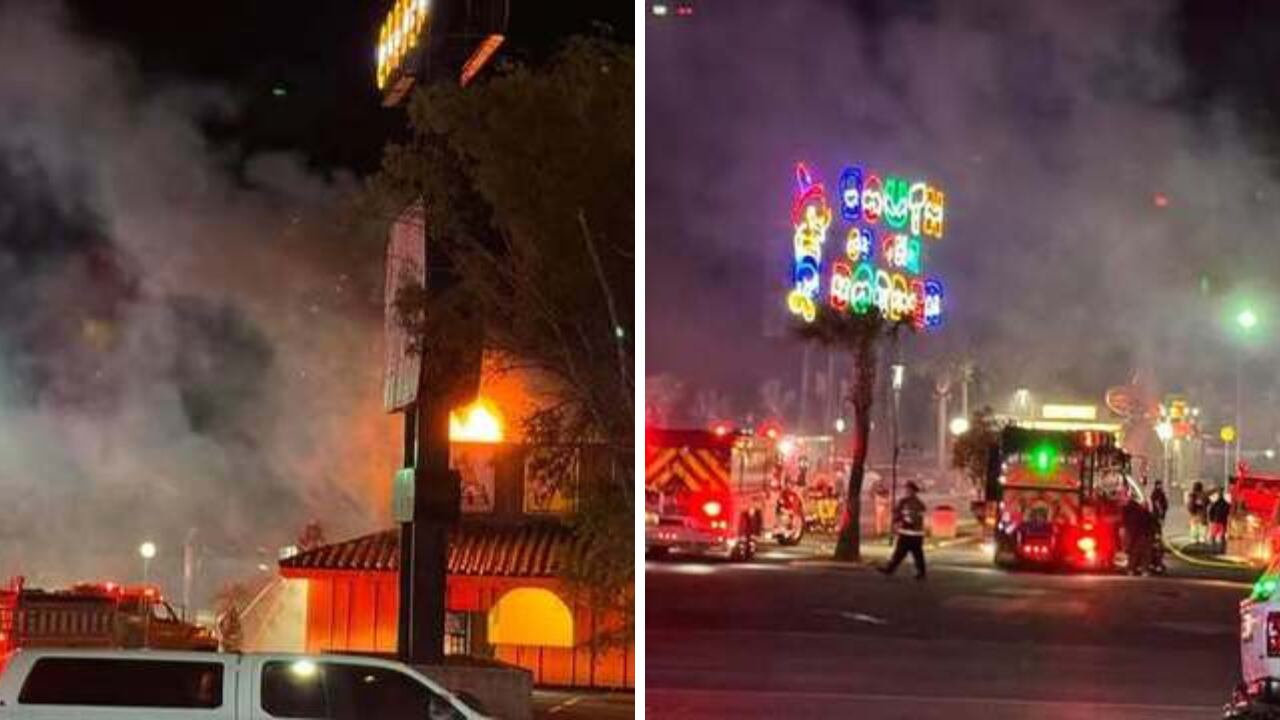 Crews fight overnight fire at South of the Border taco restaurant