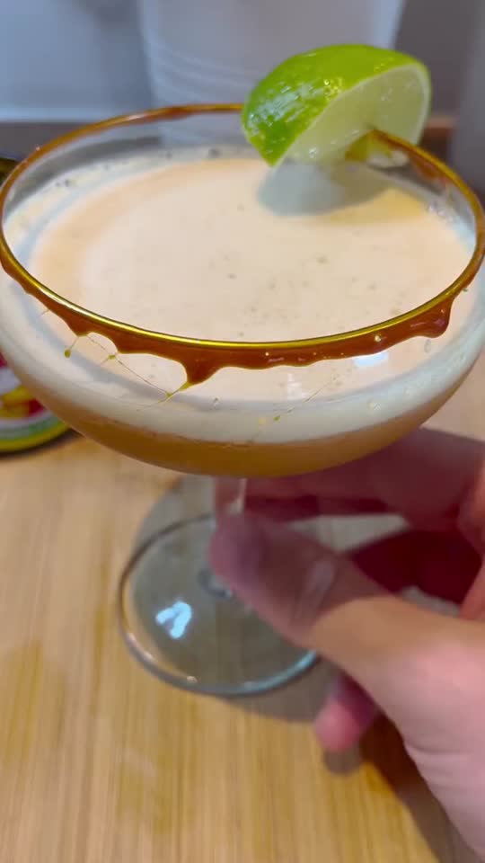 This video shows how to make a bold margarita with a savory twist