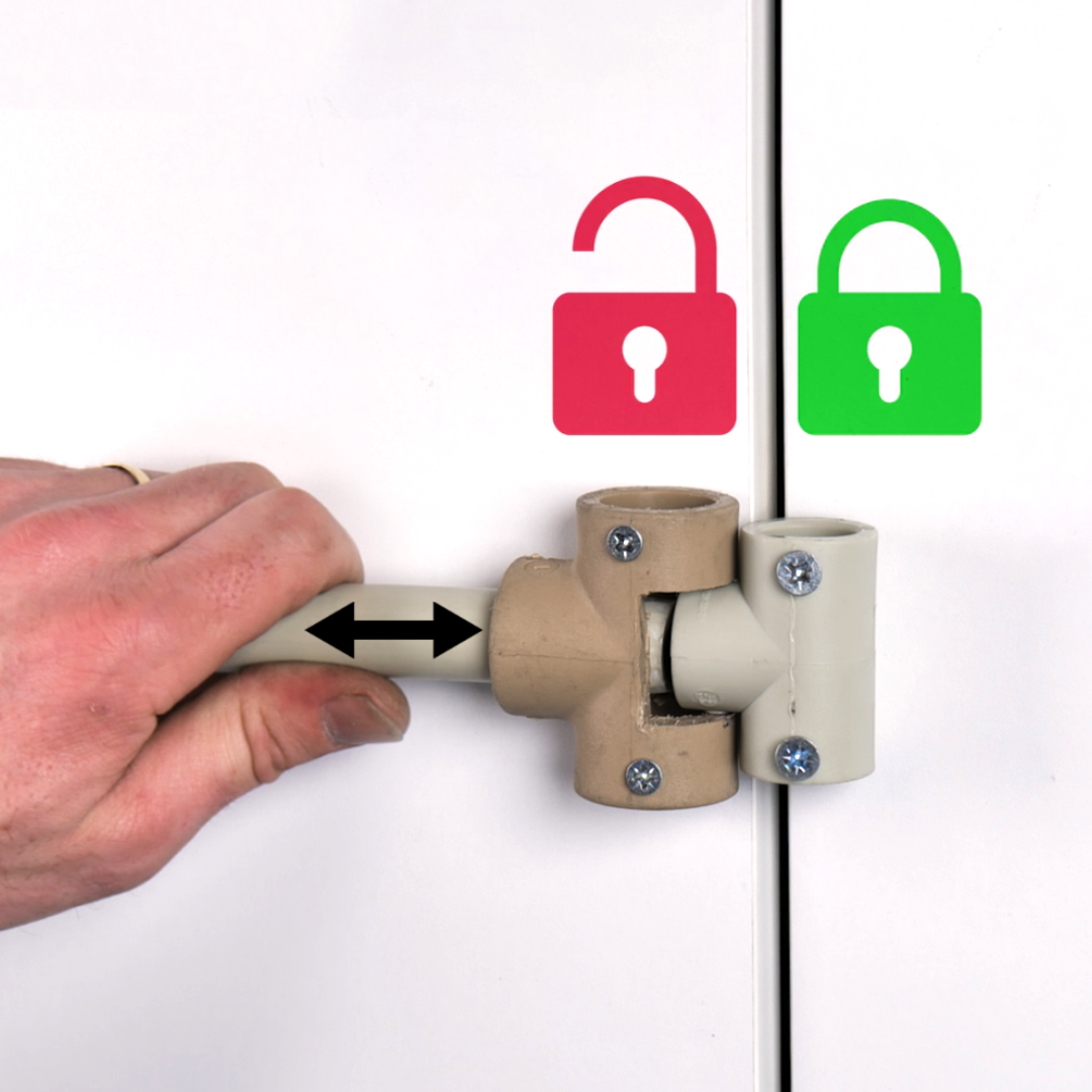 Secure the cabinet like this 🔐
