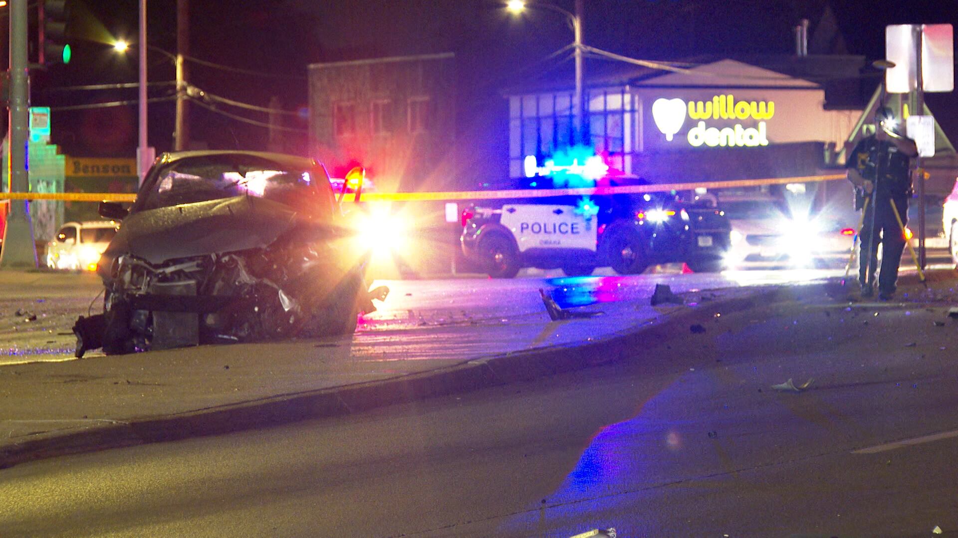 Omaha woman dies from injuries after fiery Benson crash