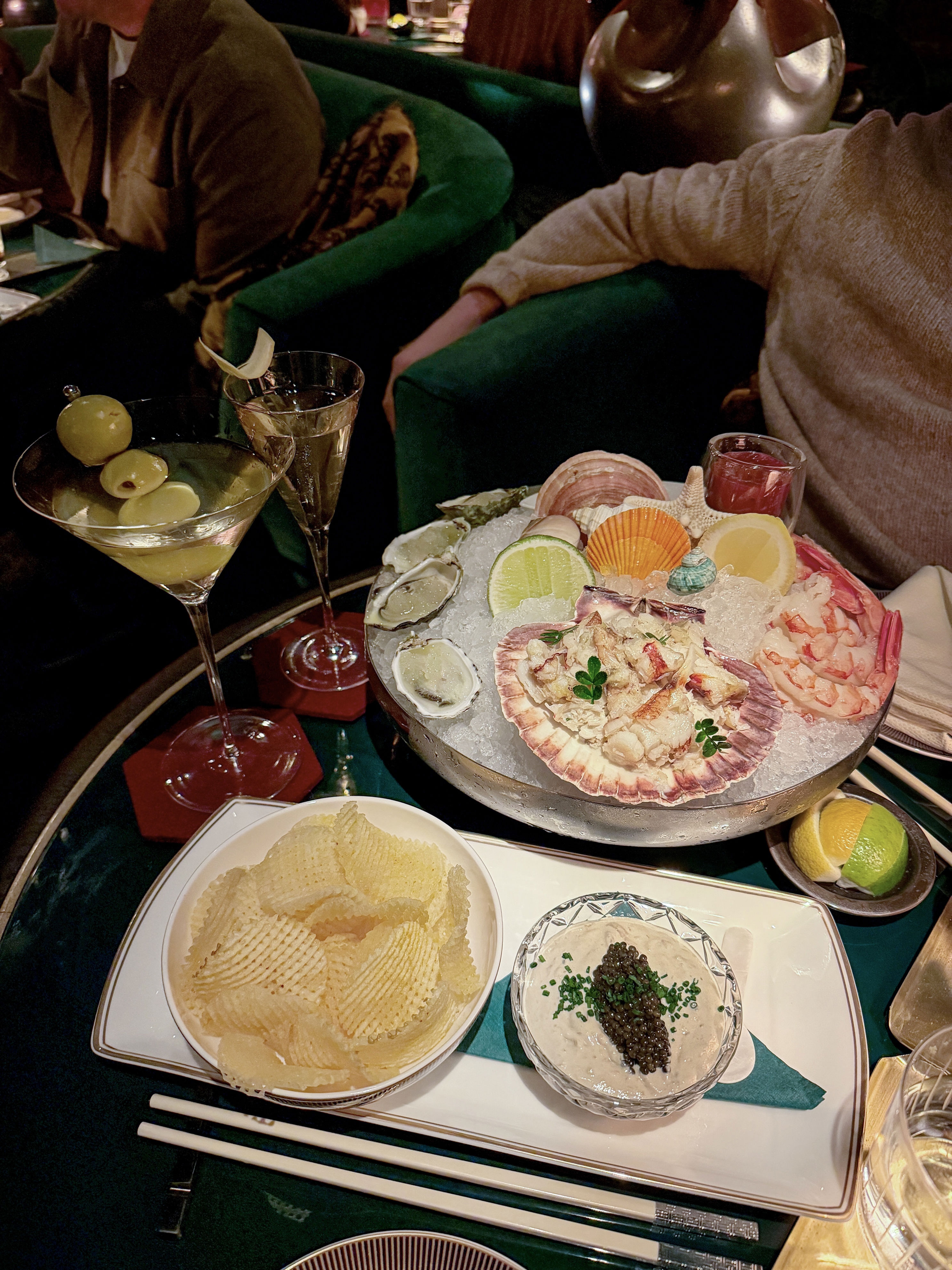 This River North bar has its own chilled martini trolley