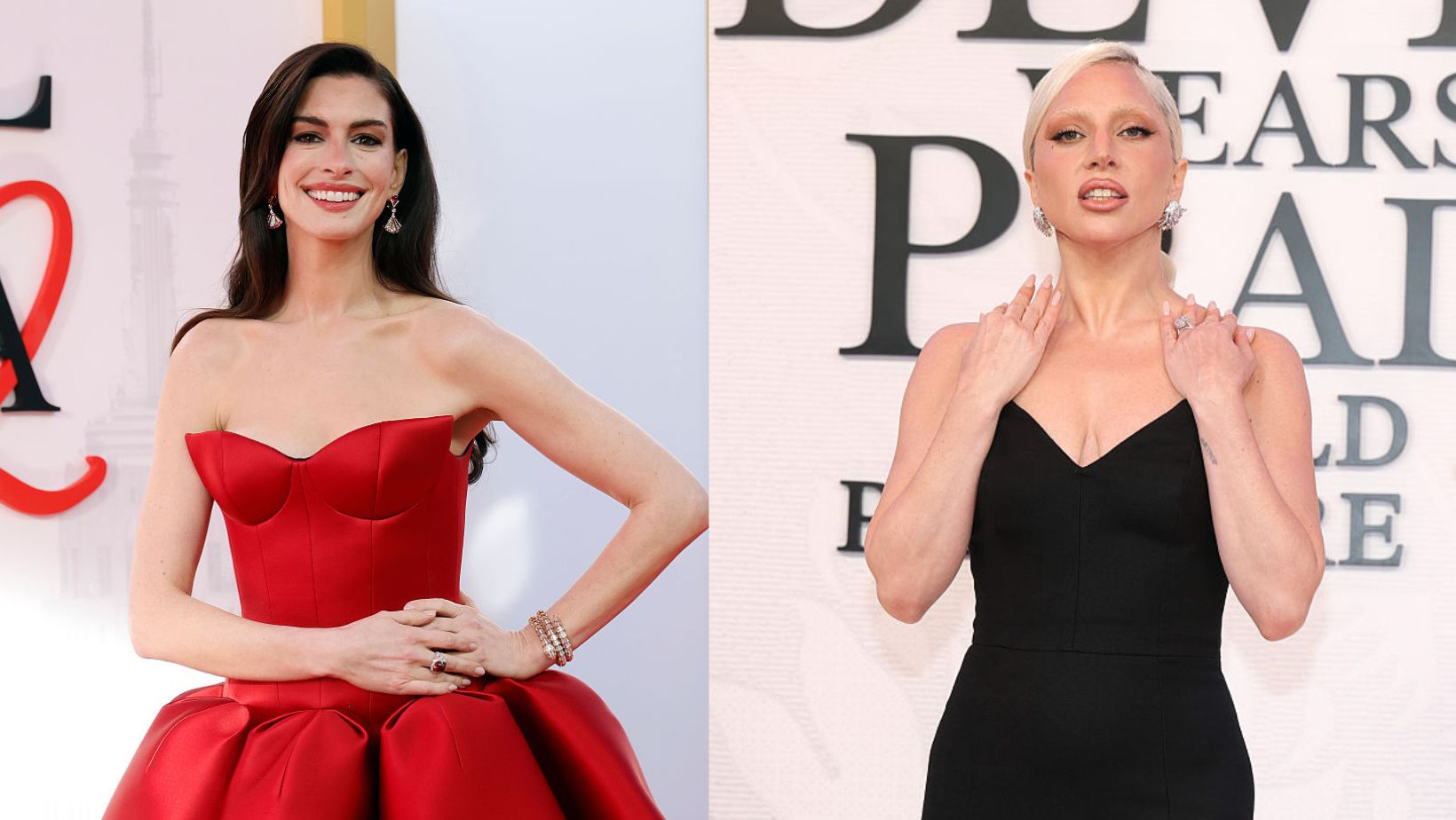 Anne Hathaway and Lady Gaga turned heads on the stunning red carpet for ...