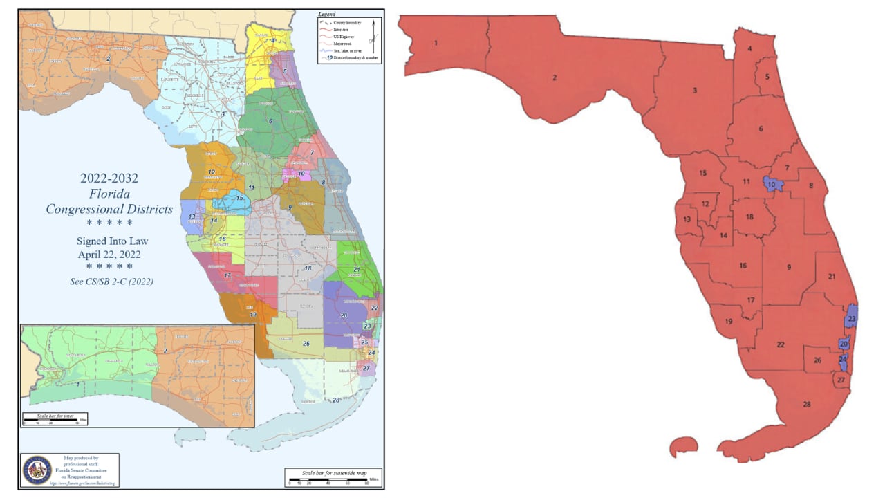Judge denies request to block new Florida congressional maps accused of ...