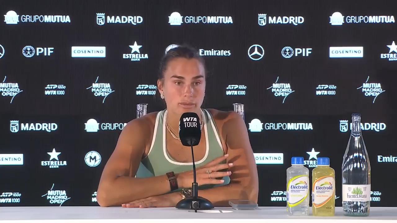 Sabalenka: 'I had to struggle and find a solution'