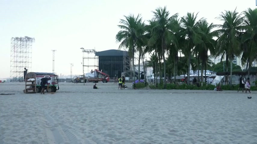 Shakira crew member dies installing stage for free concert in Brazil