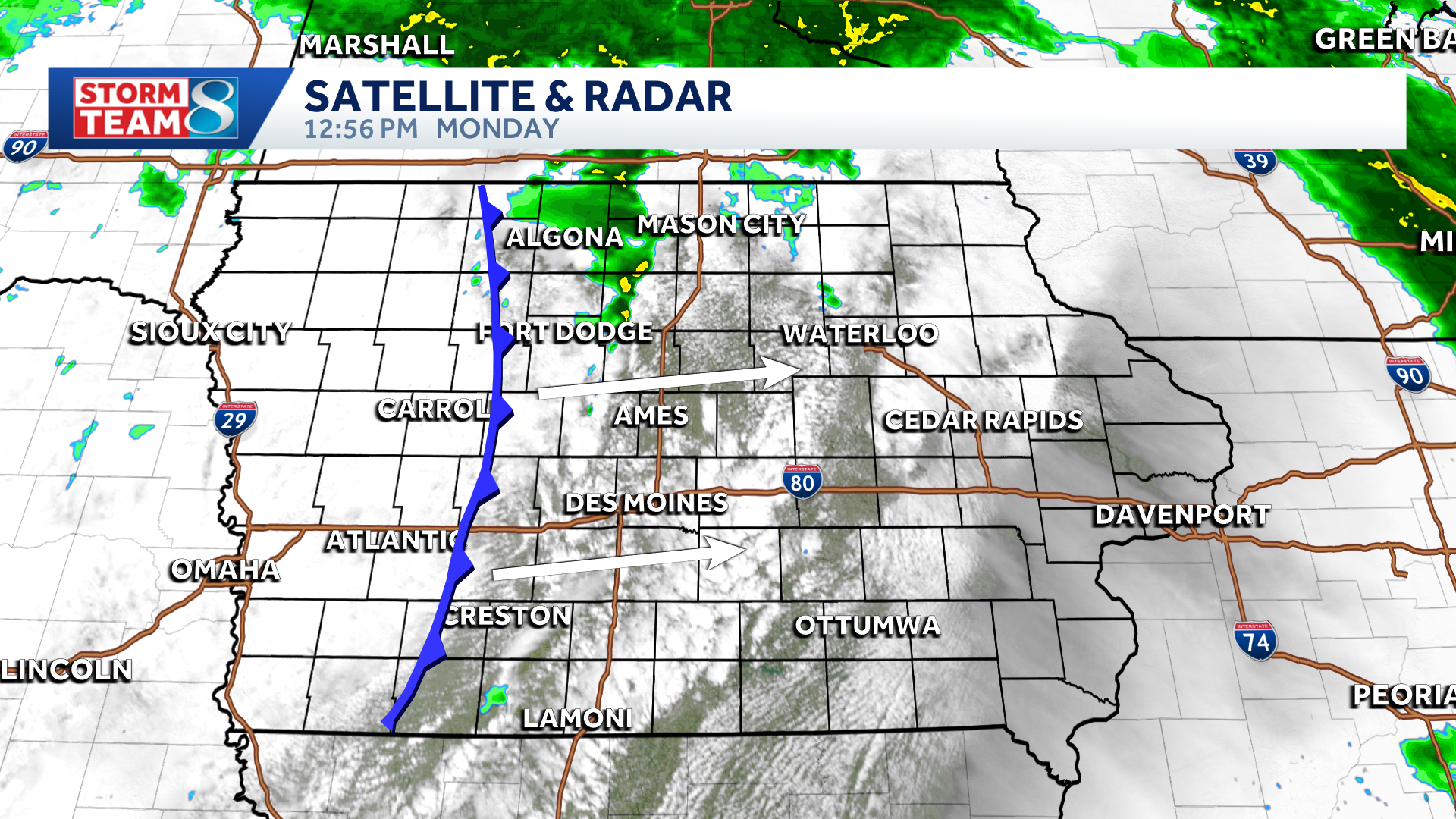 Iowa weather: How likely a severe storm is the rest of Monday