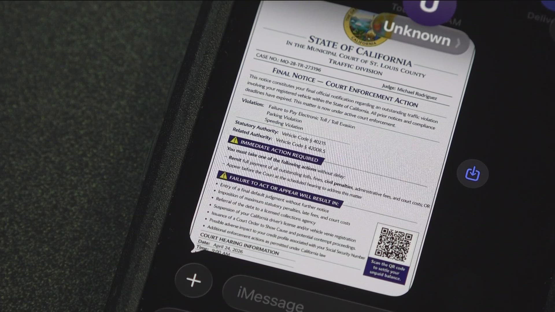 New text scam on the rise, posing as 'final notice' of court ...