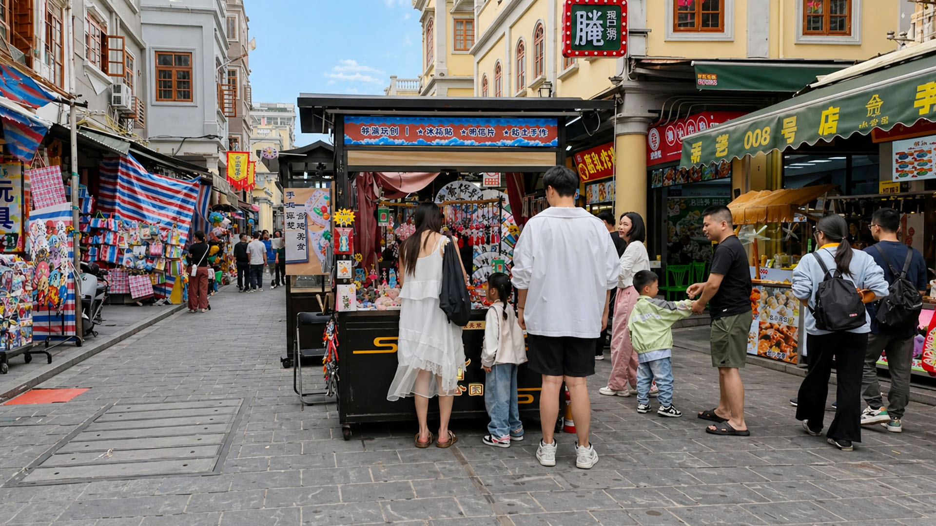 A colorful street in China where kids discover endless fun