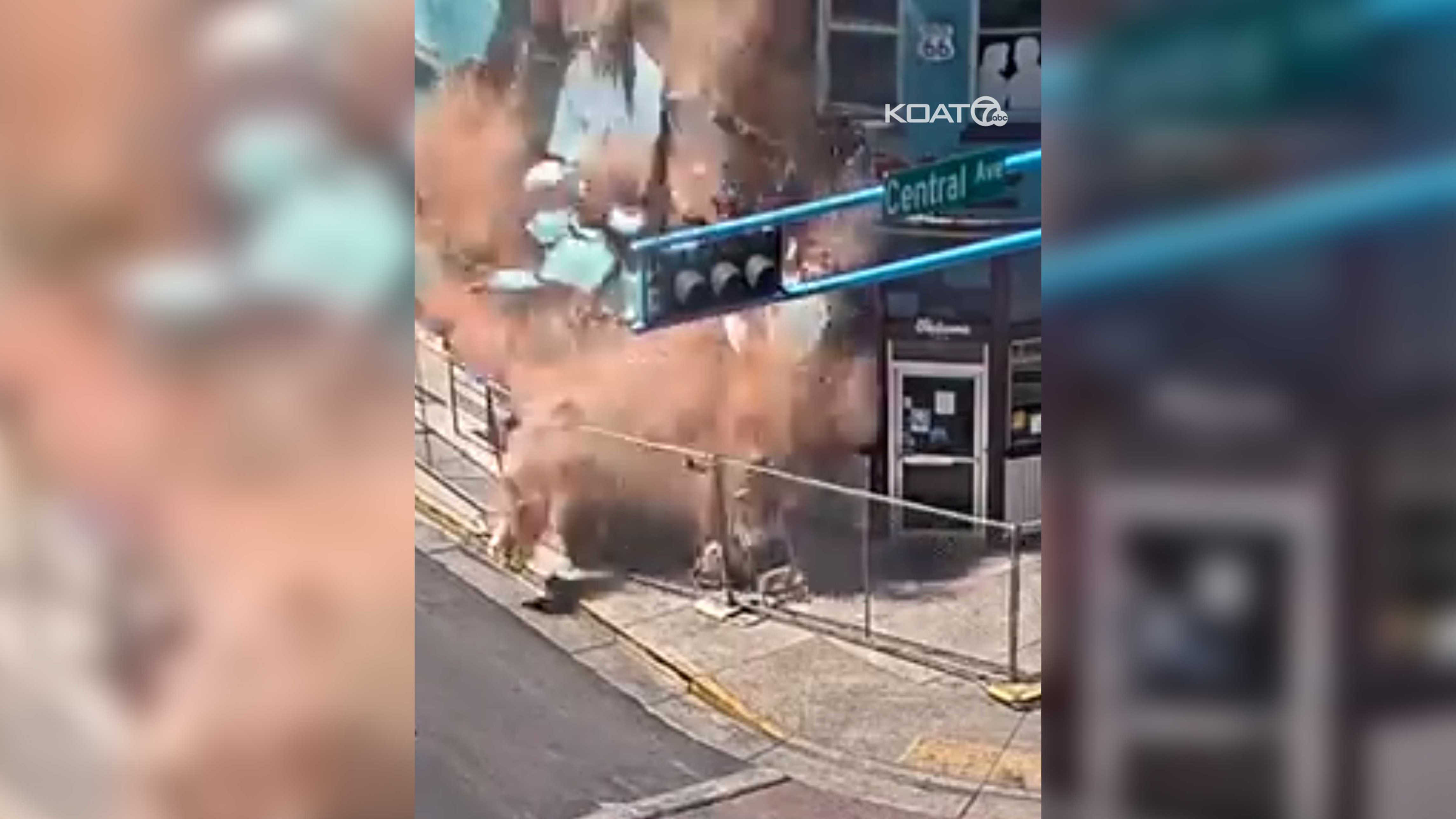 New video shows the moment the wall collapses at Lindy's Diner